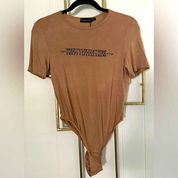 PrettyLittleThing | Tops | Dark Brown Bodysuit | Poshmark